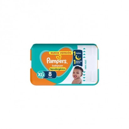 PAMPERS BABYSAN HIPOALERGENICOS X8 U TALLE XG . Tienda Online Anika ...
