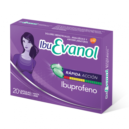 IBU EVANOL RAPIDA ACCION X20 . Tienda Online Anika Farmacia y Perfumería