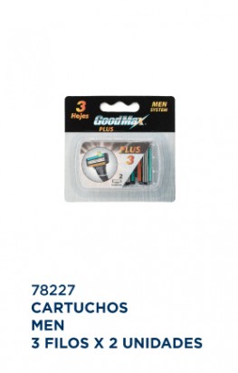 GOODMAX CARTUCHO 3 FILOS X2 UNI MEN . Tienda Online Anika Farmacia y ...