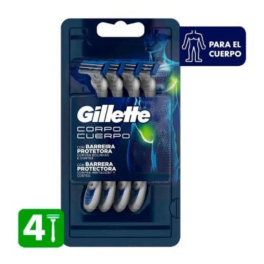 GILLETTE MAQUINA AFEITAR CUERPO X 4 U . Tienda Online Anika Farmacia y ...