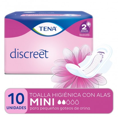 TENA DISCREET MINI X10 ALAS . Tienda Online Anika Farmacia y Perfumería