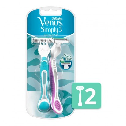GILLETTE VENUS3 SIMPL.SENS.X2 . Tienda Online Anika Farmacia y Perfumería