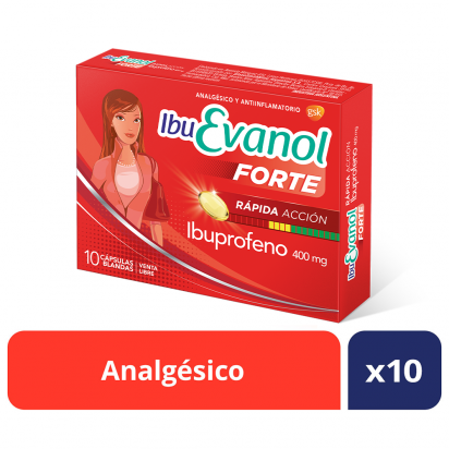 IBU EVANOL FORTE 400 TAB X10 . Tienda Online Anika Farmacia y Perfumería